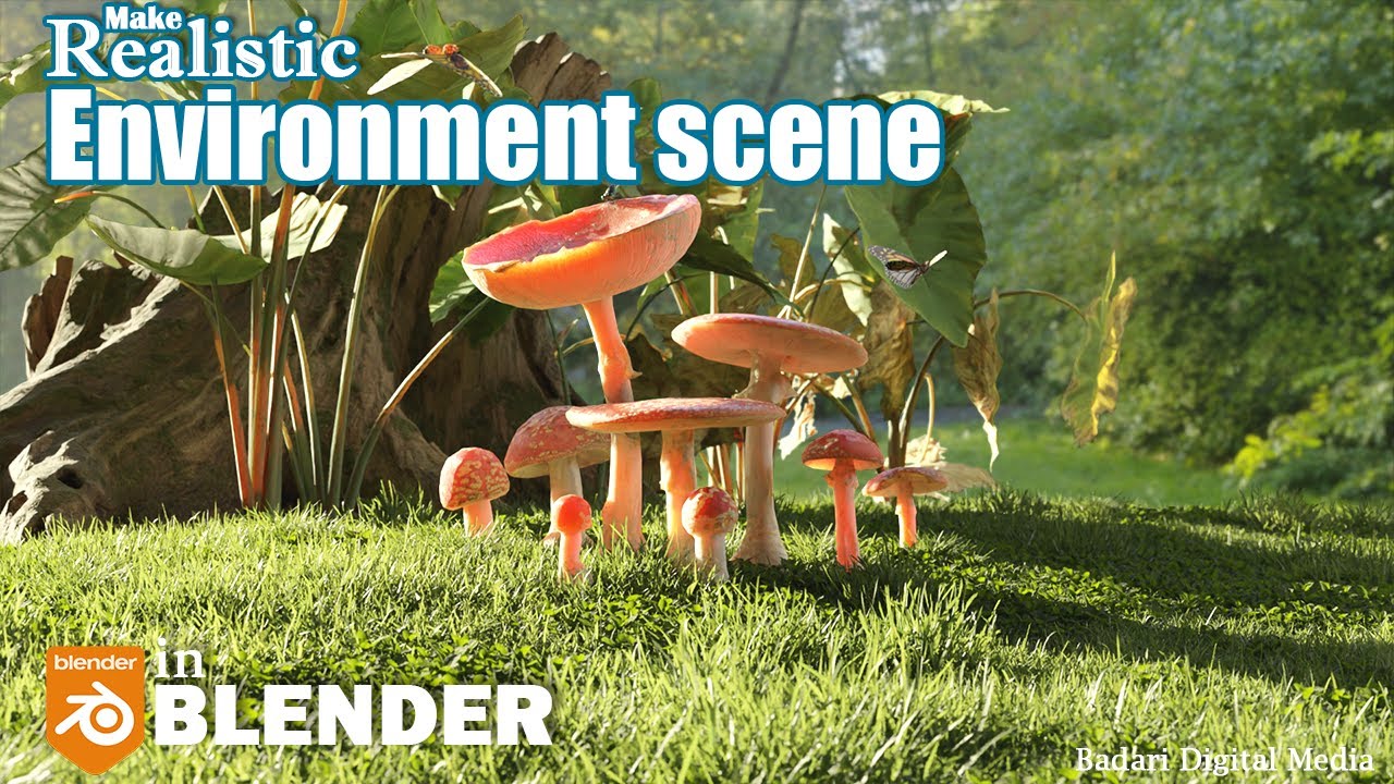 Creating realistic environment scene in Blender | Create Nature scene ...