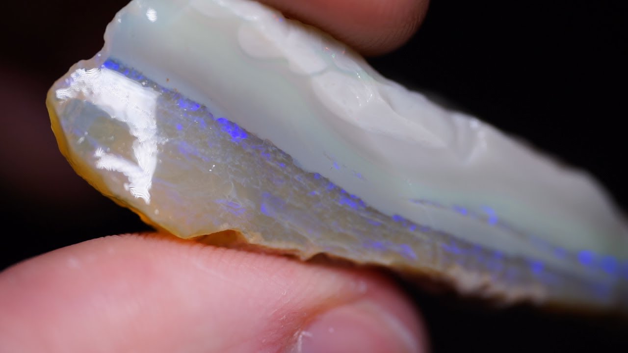 R01279 85 Carat Australian Lightning Ridge Rough Opal Specimen - YouTube