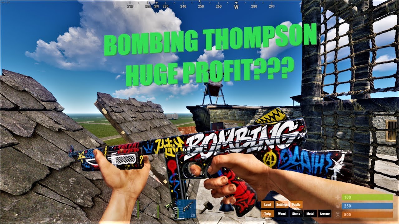 RUST ITEM STORE- BOMBING THOMPSON, SYMBIOTE SMG, BLACKOUT BOLT, LADYBUG ...
