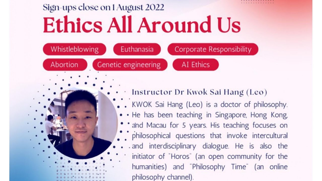 "Ethics All Around Us" - new NTU Fleximaster course for professional ...