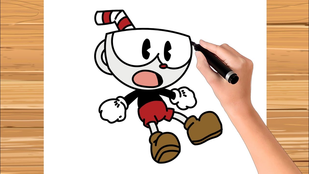 como desenhar o cuphead - how to draw cuphead - YouTube
