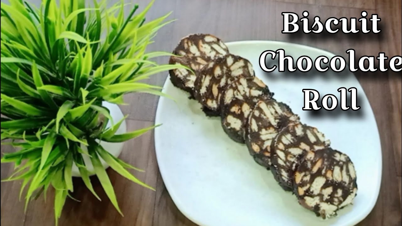 Easiast and yummiest Biscuit chocolate Roll || No bake Biscuit ...