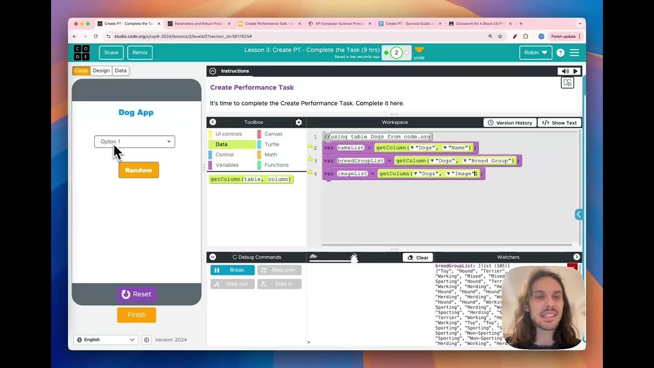 AP CSP - Create Performance Task - How To - Create Your Own App (2/3) - YouTube