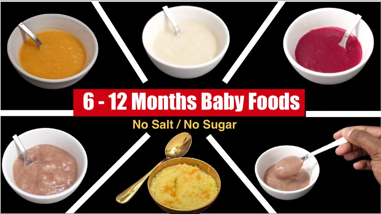 6 Baby Food Recipes for 6 to 12 months Babies | 6 months+ Baby Foods ...