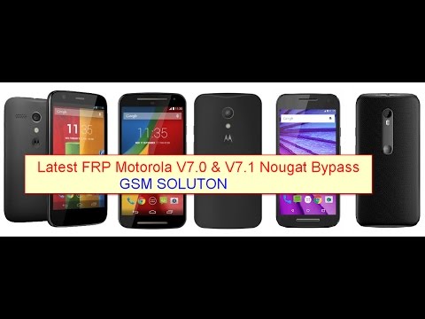 Latest Frp Motorola V7.0 & V7.1 Nougat Bypass(FRP) - YouTube
