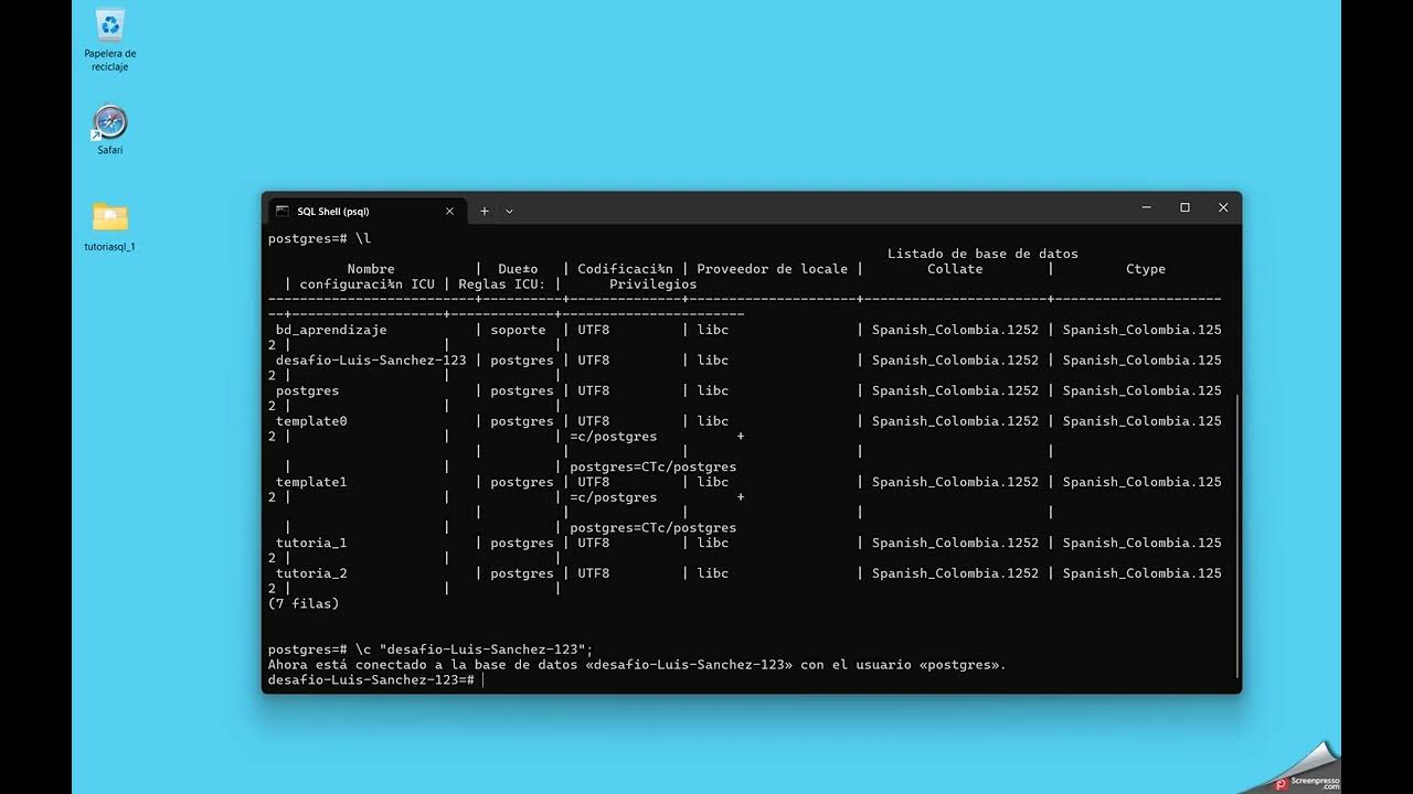 Desafío 1 - Introduction BDD SQL - PostgreSQL - YouTube