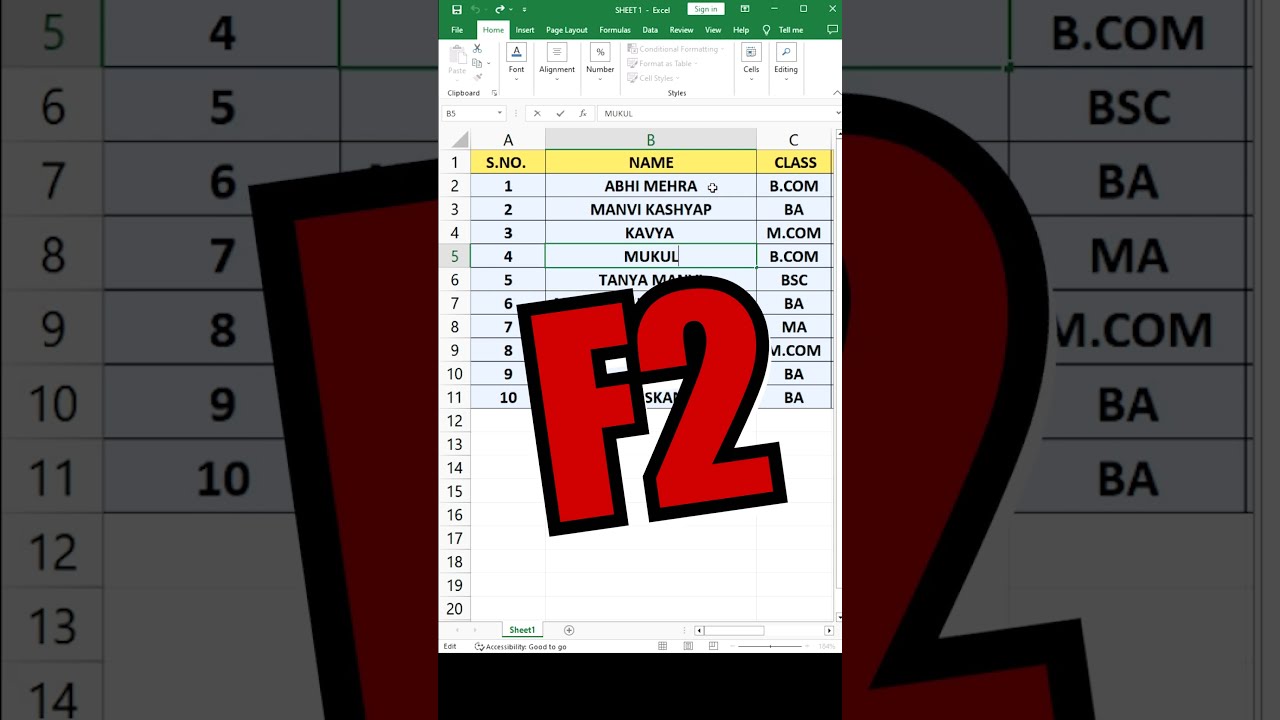 Edit Cell In Excel youtubeshorts trendingshorts etech excelhacks Edit Cell In Excel youtubeshorts trendingshorts etech excelhacks