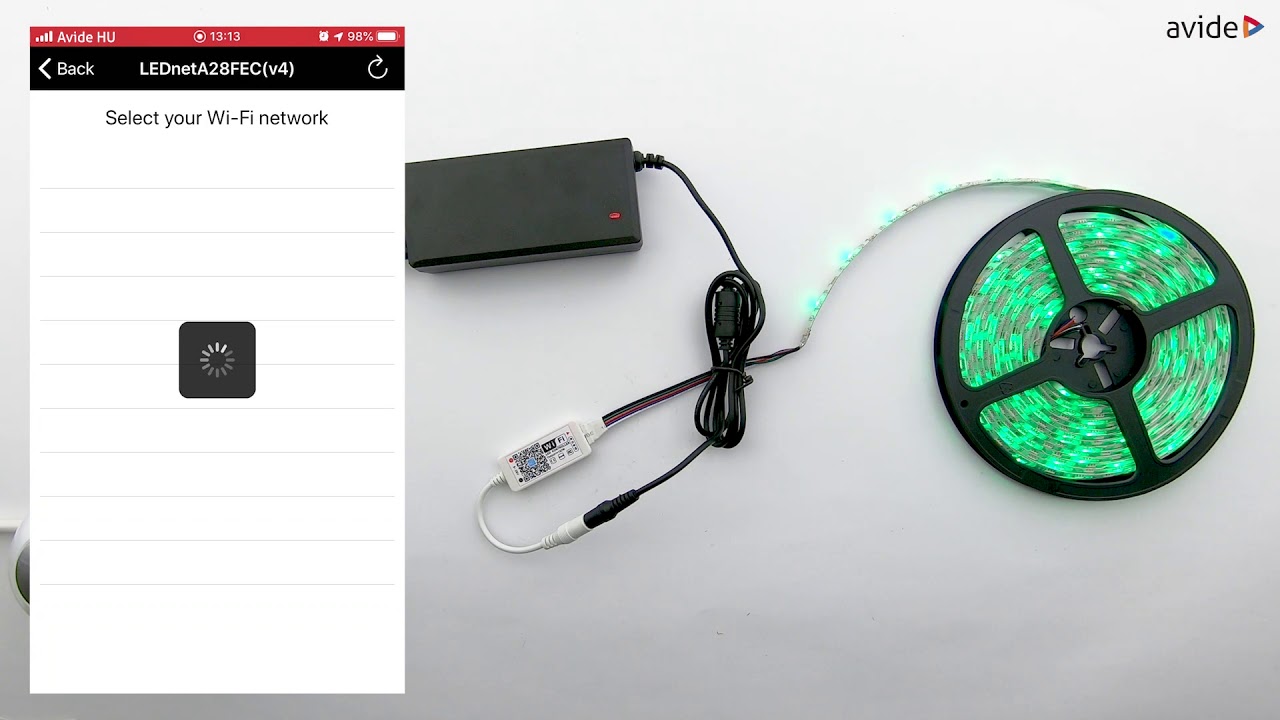 Avide RGB+W LED-strip controller with WIFI - YouTube