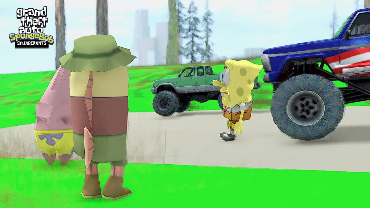 SPONGEBOB BALAPAN MOBIL MONSTER | GTA Lucu Spongebob - YouTube
