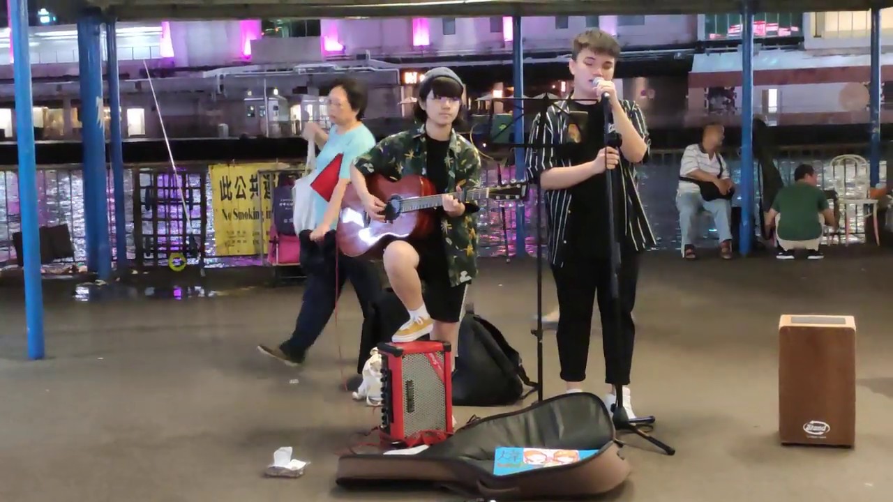 Fat Li + Wai Hui《肥媽有話兒 + 心之科學 + 哪裡只得我共你 + 感情寄生族 + 只是太愛你》@ 尖沙咀碼頭Busking ...