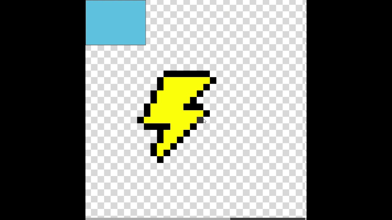 Como dibujar un rayo pixel art - YouTube