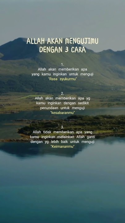 3 Cara Allah Menguji Hambanya - YouTube