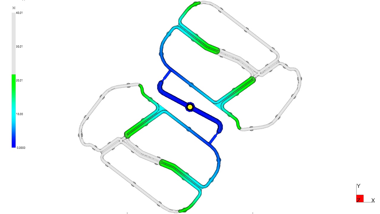 Mold flow analysis 模流分析动画 - YouTube