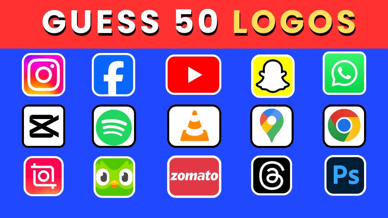 Guess the App Logo in 3 Seconds | 50 Famous App Logos Quiz - YouTube