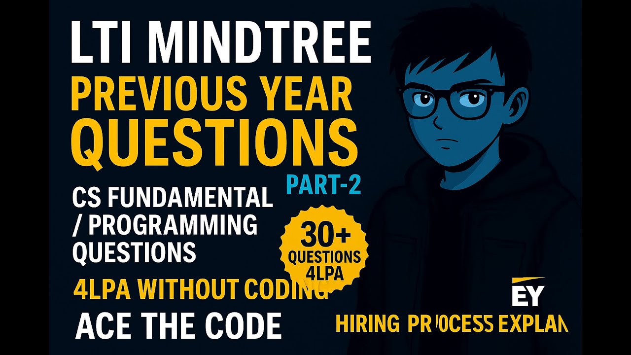 LTI Mindtree Previous Year Questions 🚀 | 30+ CS Fundamentals + Programming Qs | Part-2 - YouTube