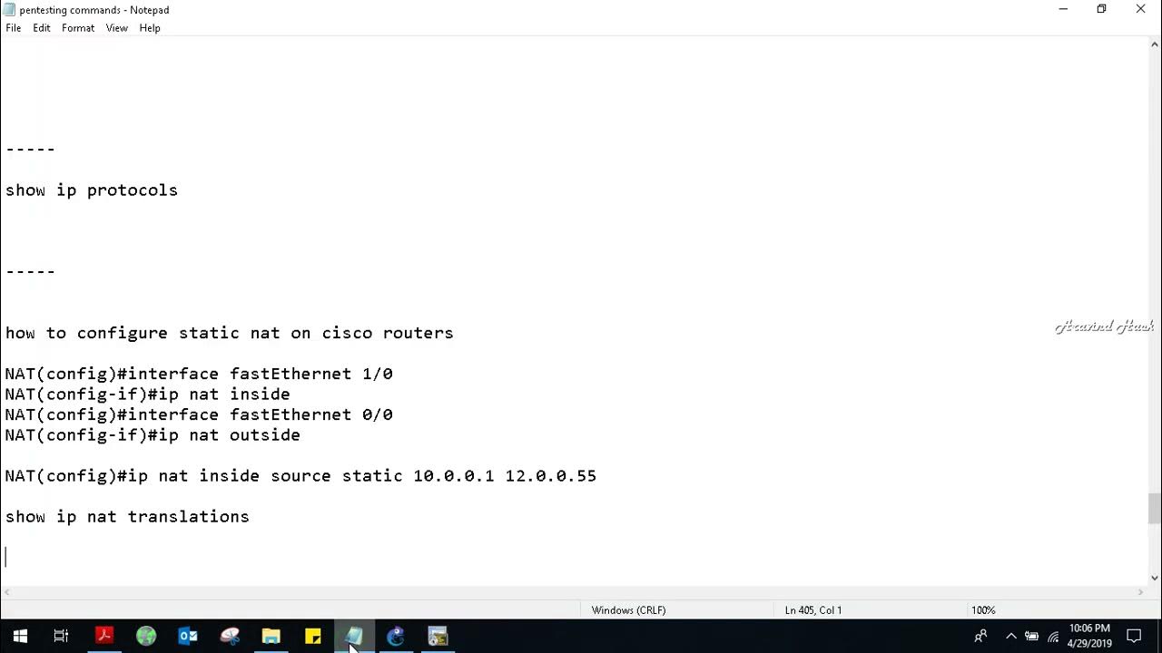 CCNA cisco router static nat configuration example BEST practices - YouTube