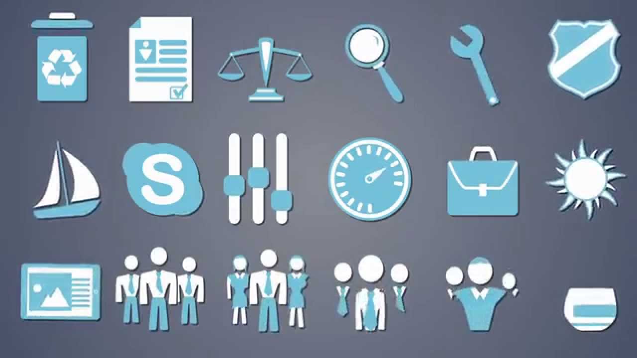 Animated Icons after effect project - YouTube