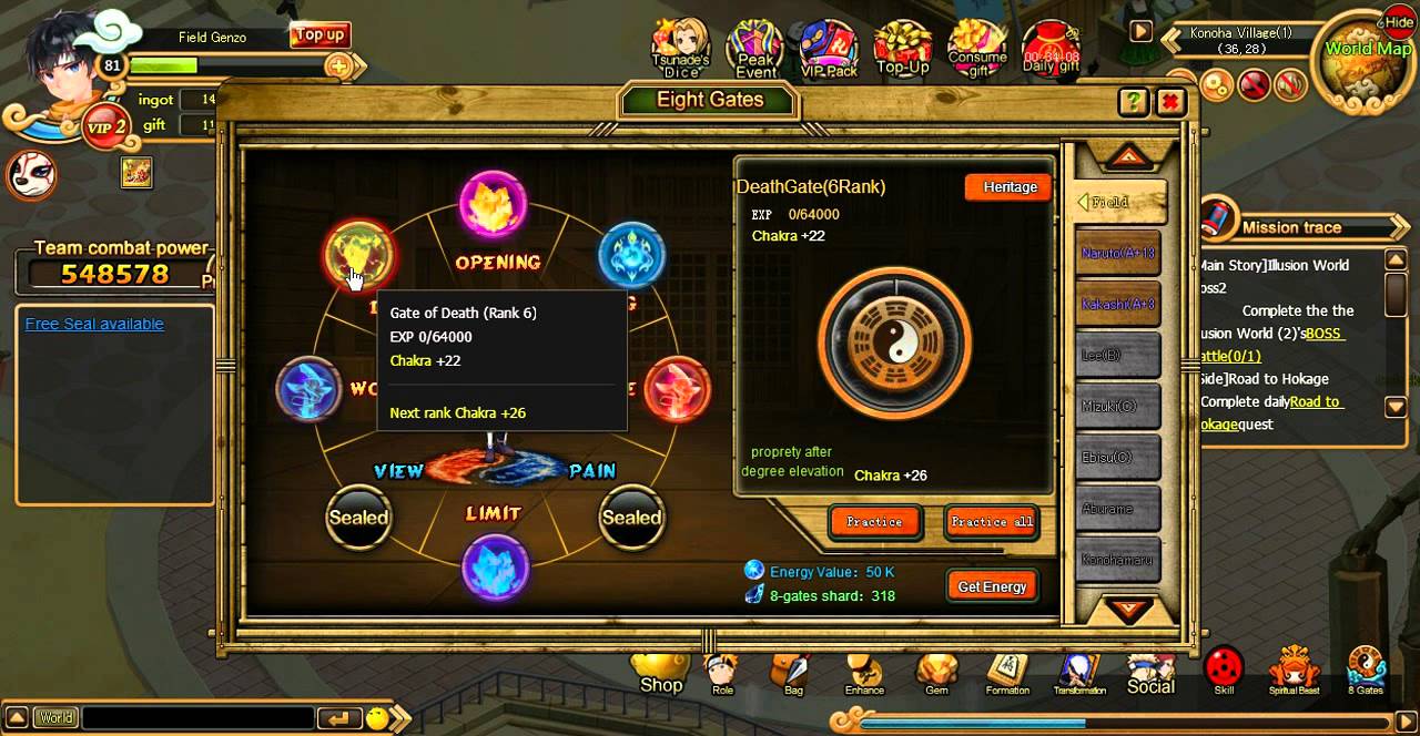 Naruto Saga (Ninja Stats) Gameplay Part 58 - YouTube