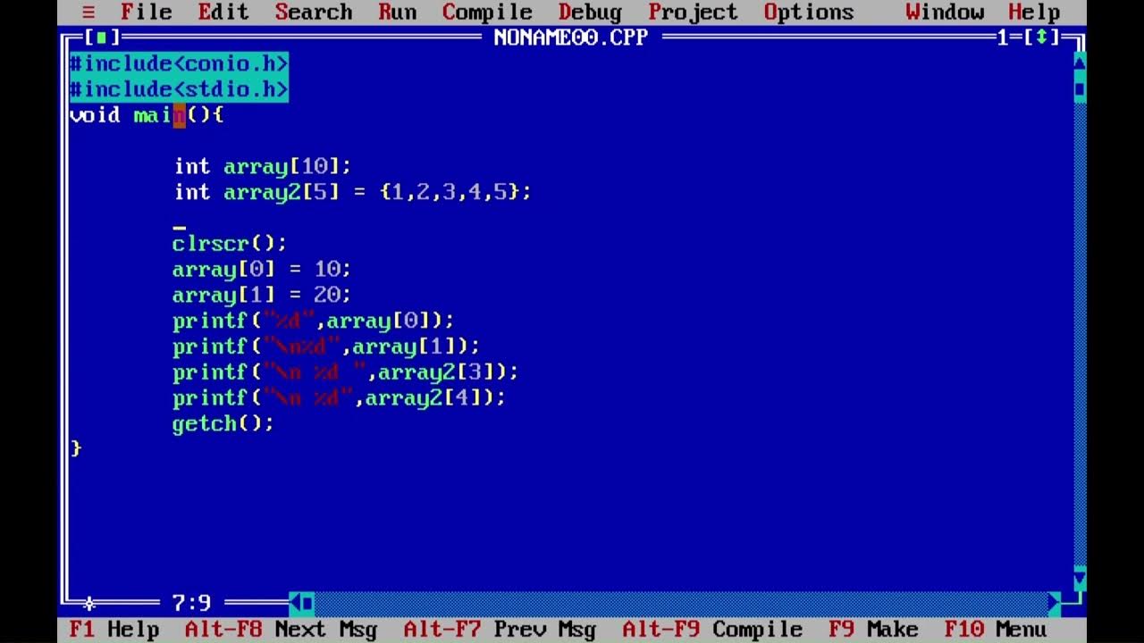 Create Array, insert, read, and display values from Array using C programming 42 - YouTube