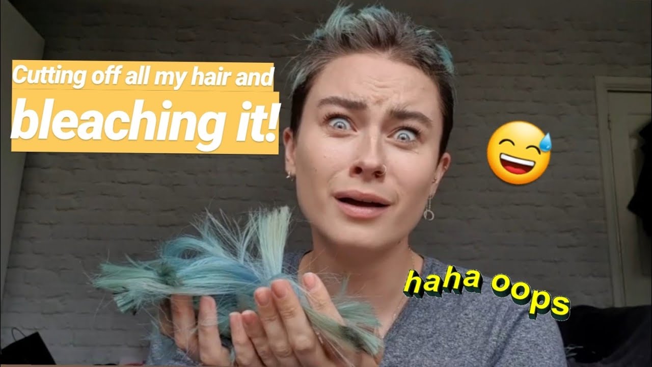 Shaving off all my hair and bleaching it! Epic Fail?? - YouTube