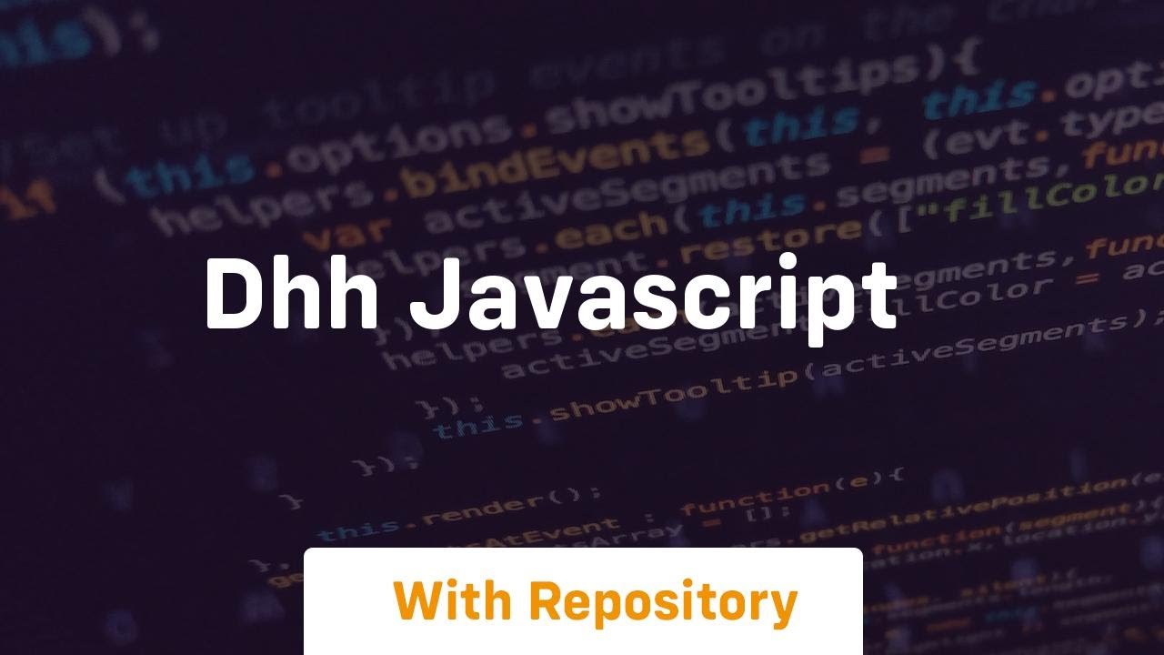 dhh javascript - YouTube