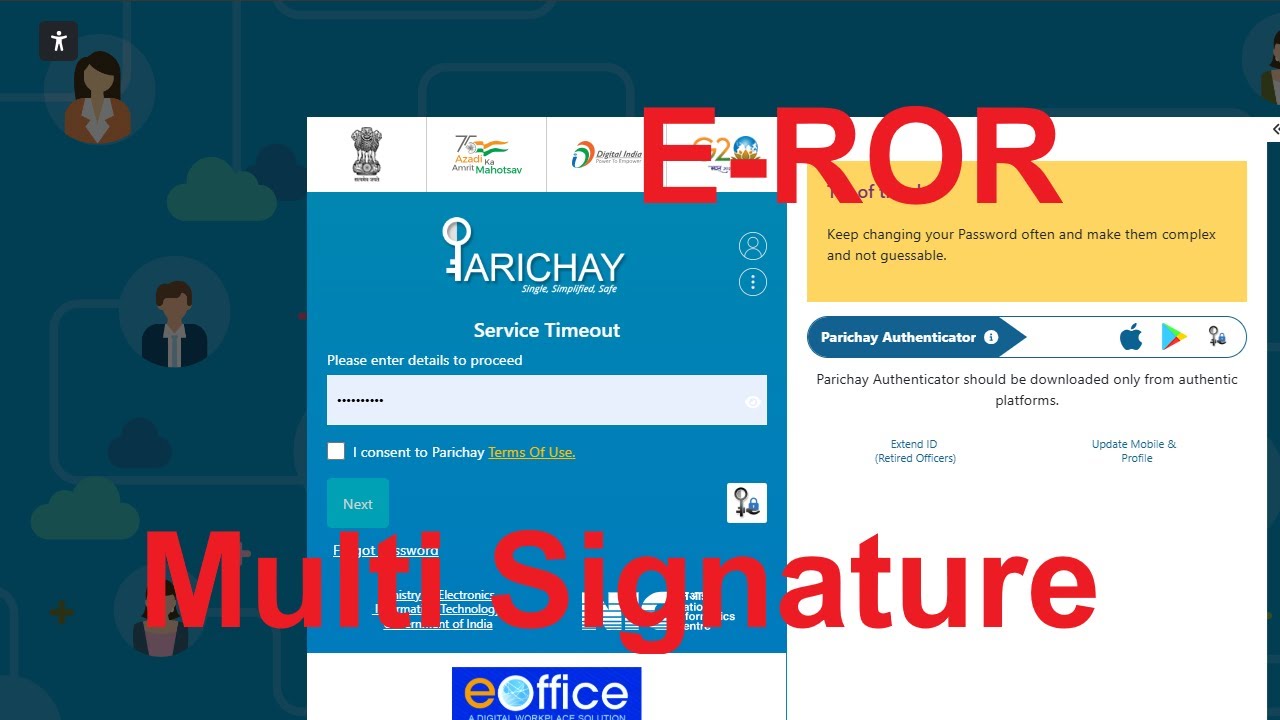 Multi Signature in a document in e-office, E-ROR, through E-office ...