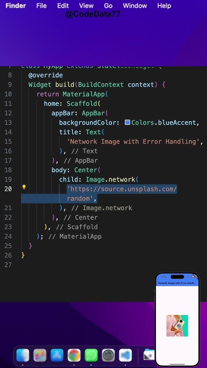 İmages Widget I Network Image with Error Handling #coding #flutter #customdesign - YouTube