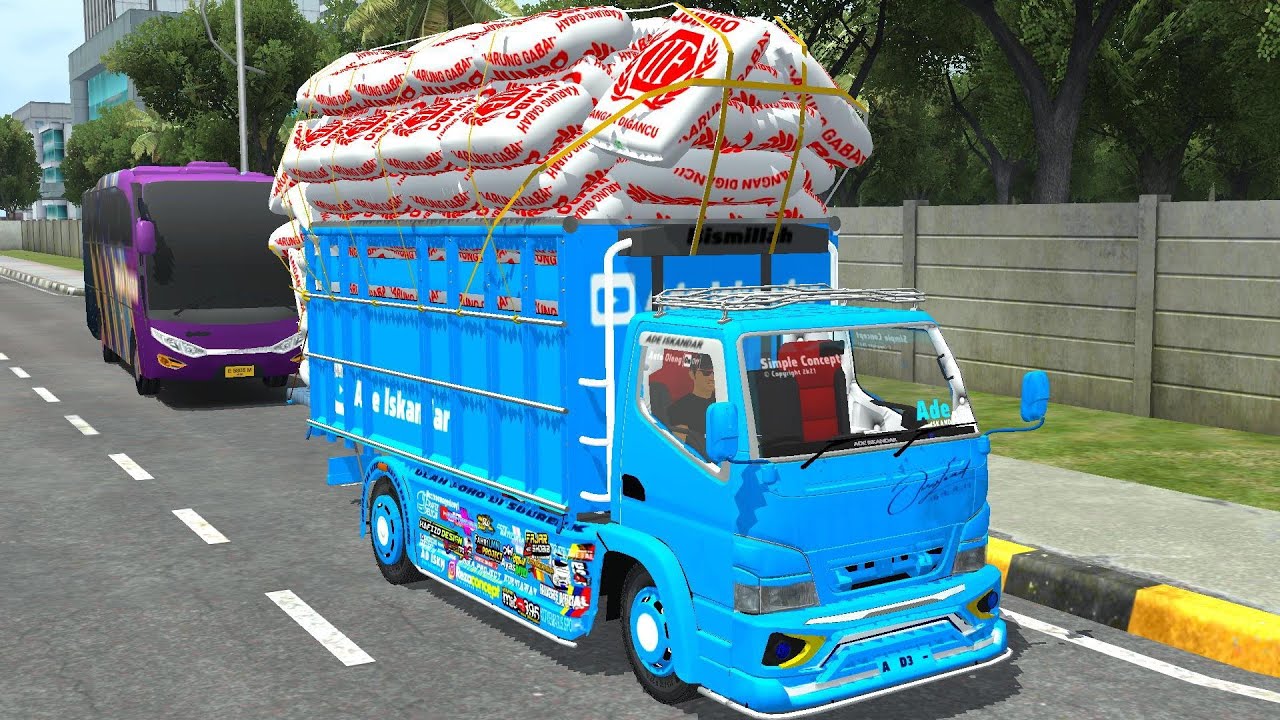 TRUK OLENG ANGKUT BERAS BAKAHAUNI - MERAK - YouTube