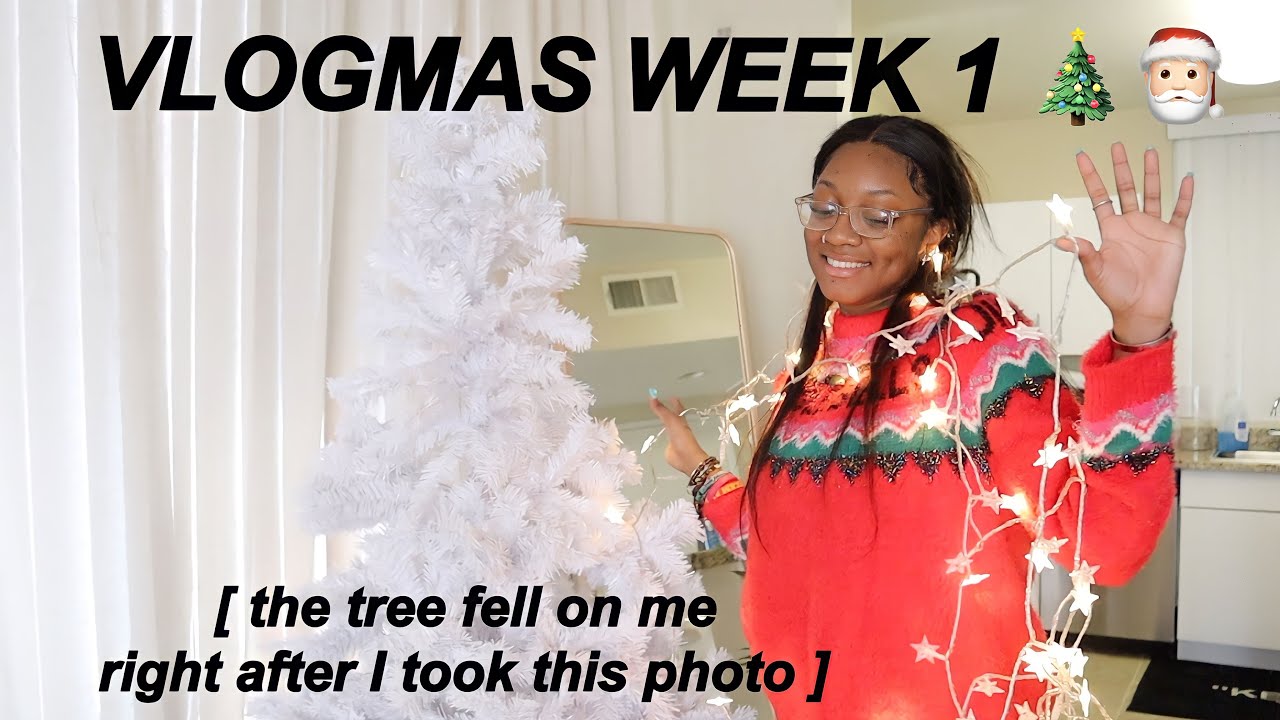 VLOGMAS WEEK 1: COMPLETE CHAOS, christmas decorating, cooking with kyah ...