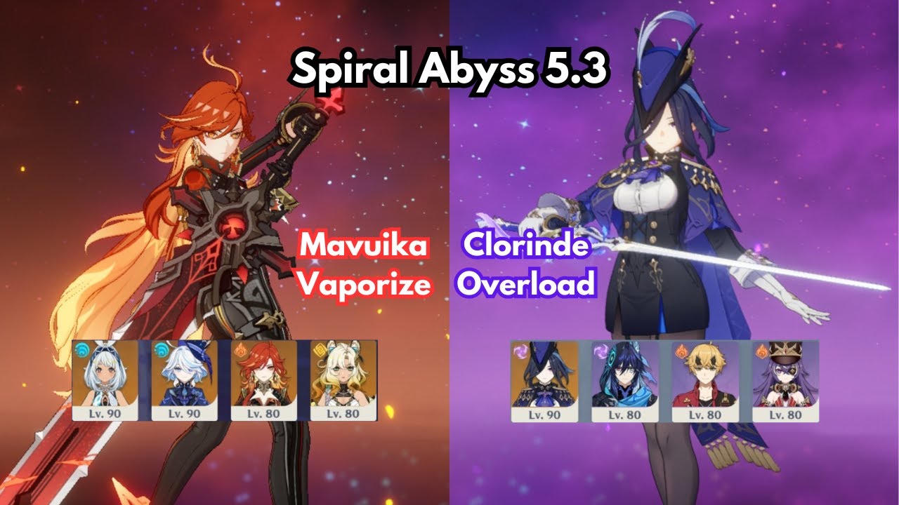 C0 Mavuika x Mualani Vaporize & C1 Clorinde Overload | Spiral Abysa 5.3 ...