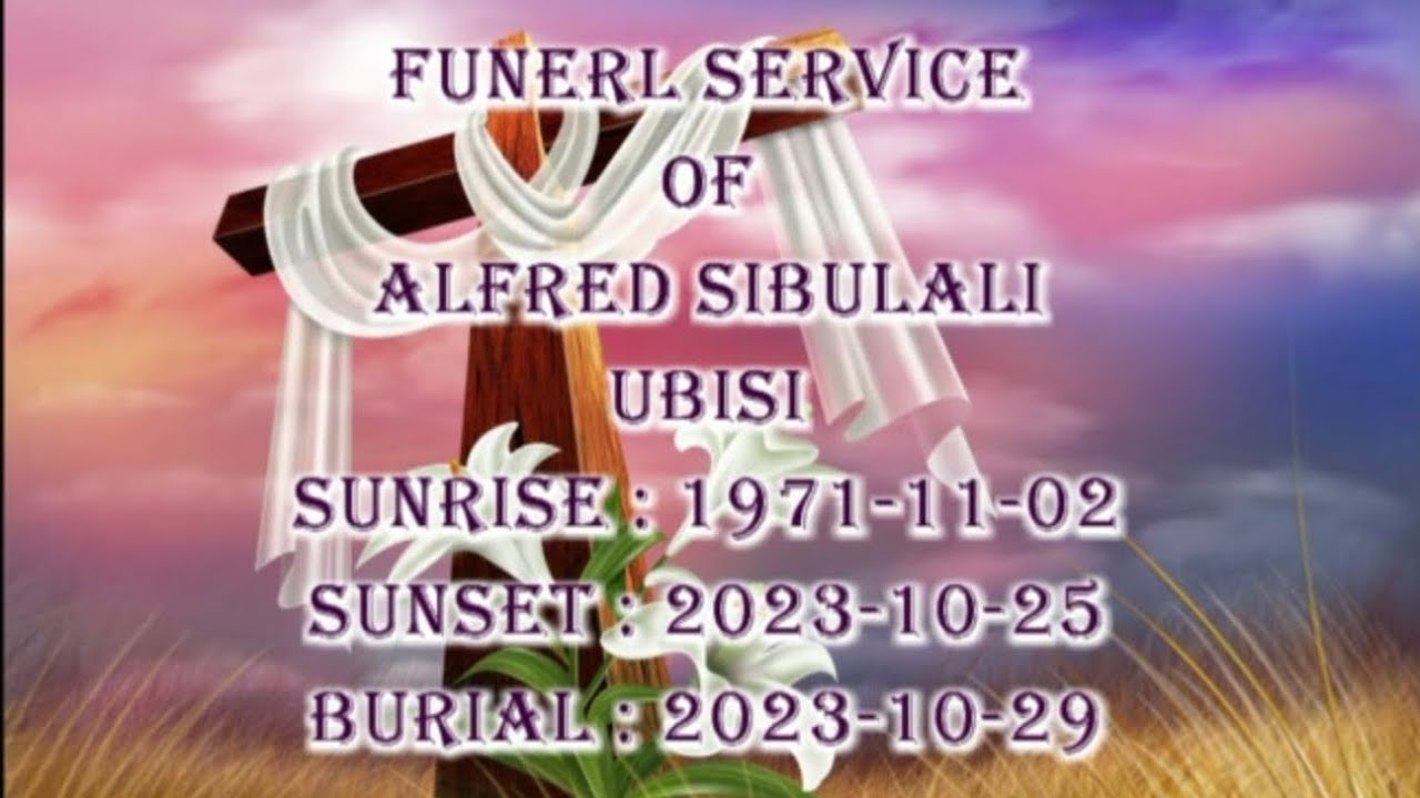 Funeral Service of Alfred Ubisi - YouTube