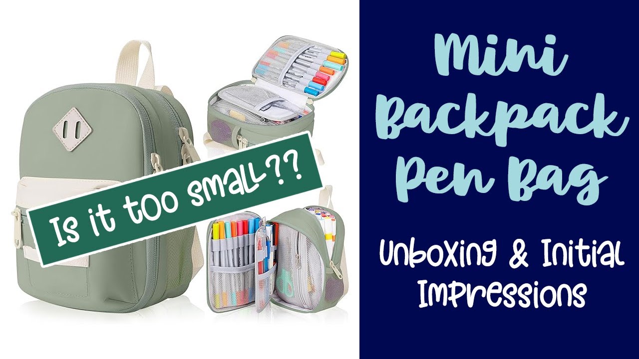 Mini Backpack Pen Bag Unboxing and Initial Impressions - YouTube