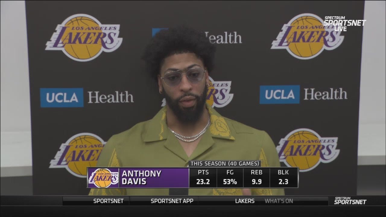 Anthony Davis Postgame Interview | Los Angeles Lakers lose to Phoenix ...