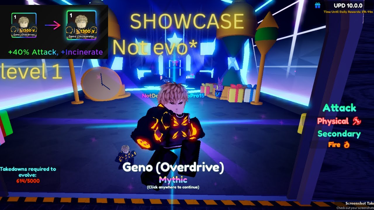 New* Geno (Over Drive) l SHOWCASE l Not Evo* [👊UPD 10] Anime Adventures ...