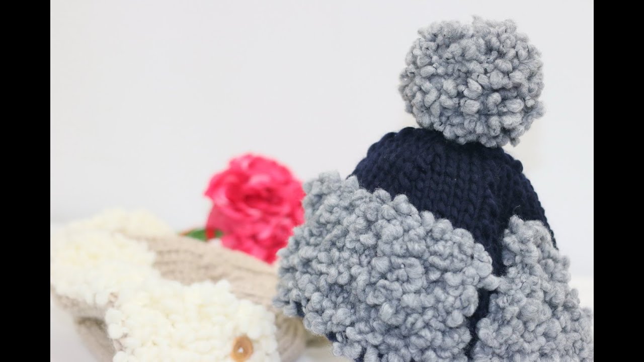 C310 뽀글이 군밤모자 Roasted chestnut hat - 대바늘모자뜨개질 - YouTube