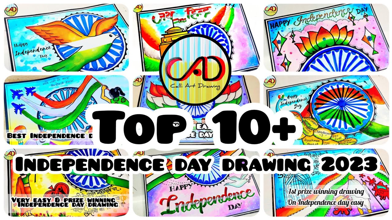 Independence Day Drawing / How to Draw Independence Day Poster Easy ...