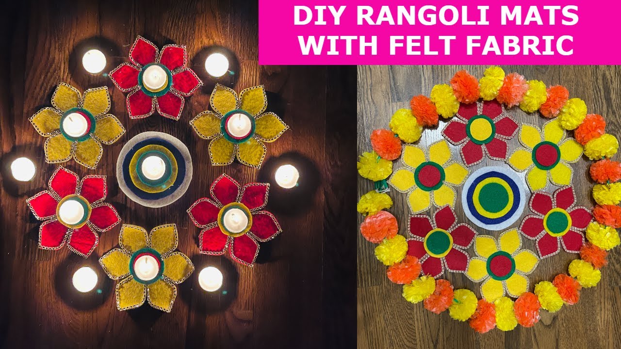 DIY Rangoli Mats For Diwali Decor || DIY Diwali Decor Ideas || Diwali ...