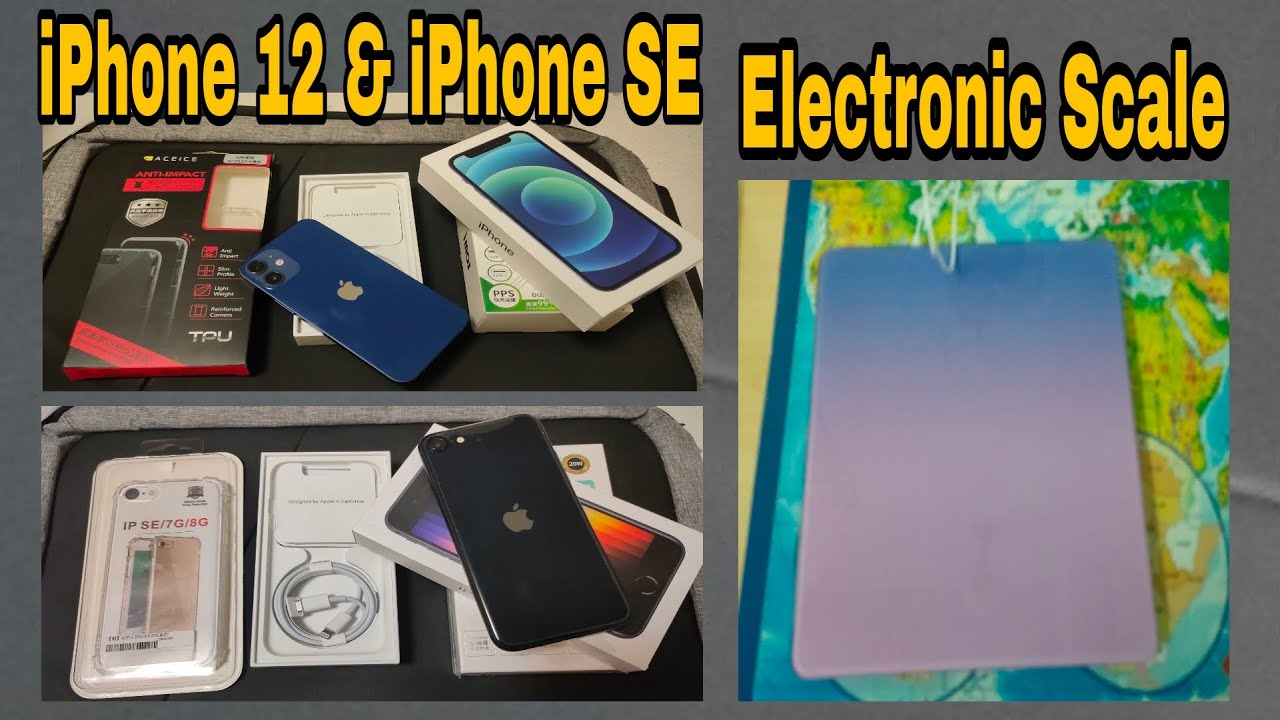 IPhone 12 iPhone SE & ELECTRONIC SCALE - YouTube