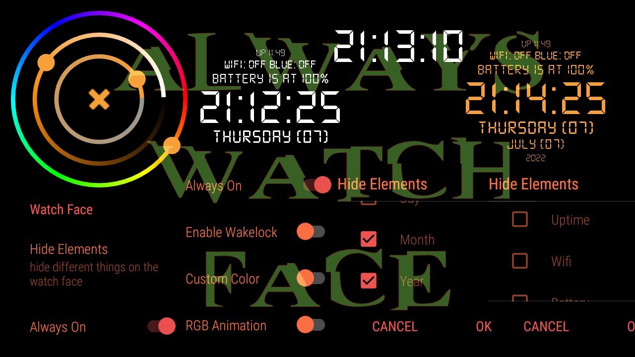 WearOs Watch Face that will always show the seconds ticking | Bypassing ...