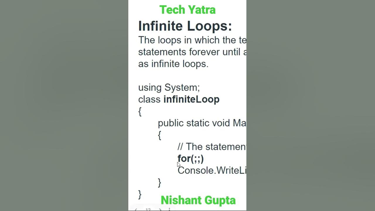 infinite loop #infinite #infiniteloop #csharp #programming #programmingshorts #techyatra #coding ...