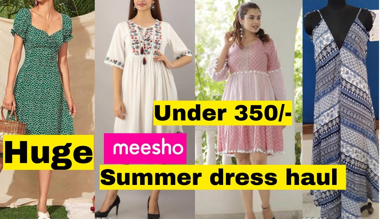 HUGE SUMMER DRESS HAUL !! UNDER 350/- !! TRY ON HAUL - YouTube
