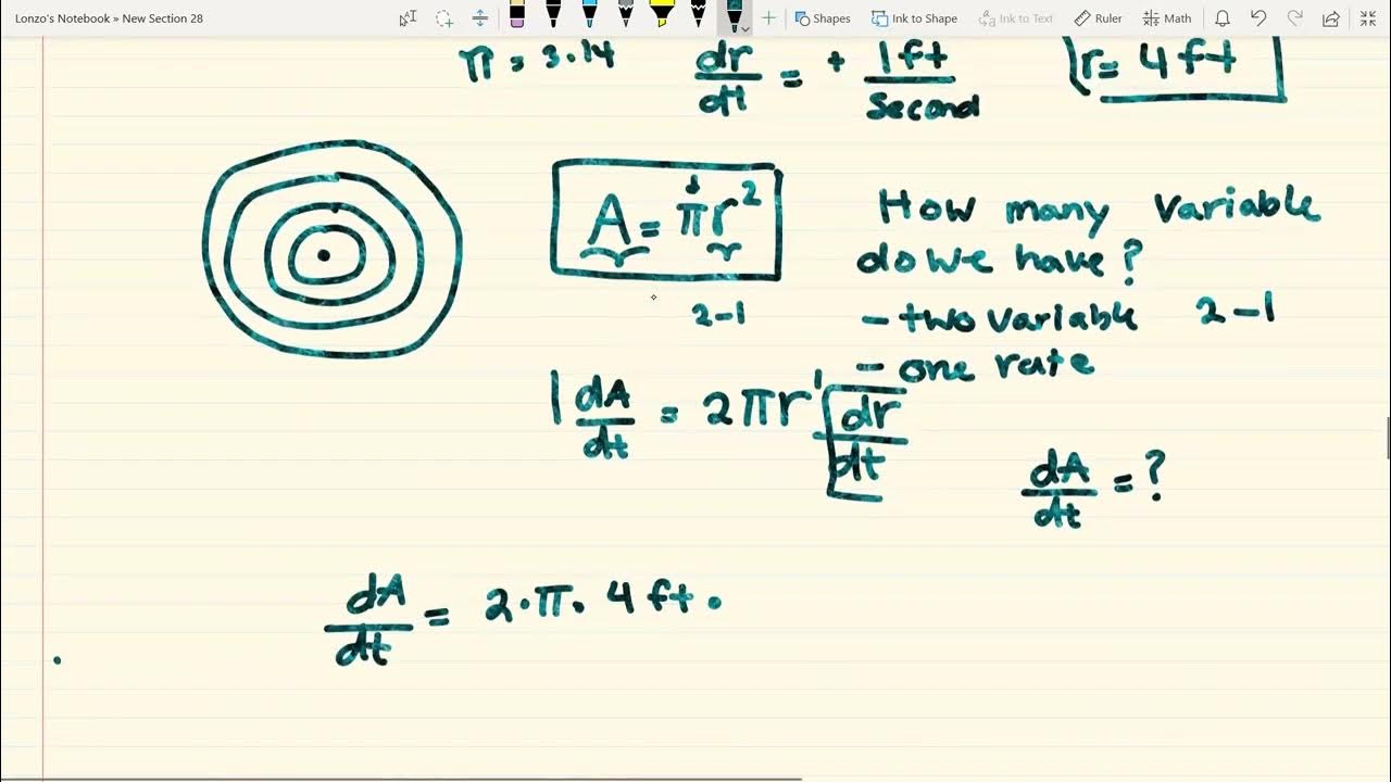 Calculus 1- Related Rates - YouTube