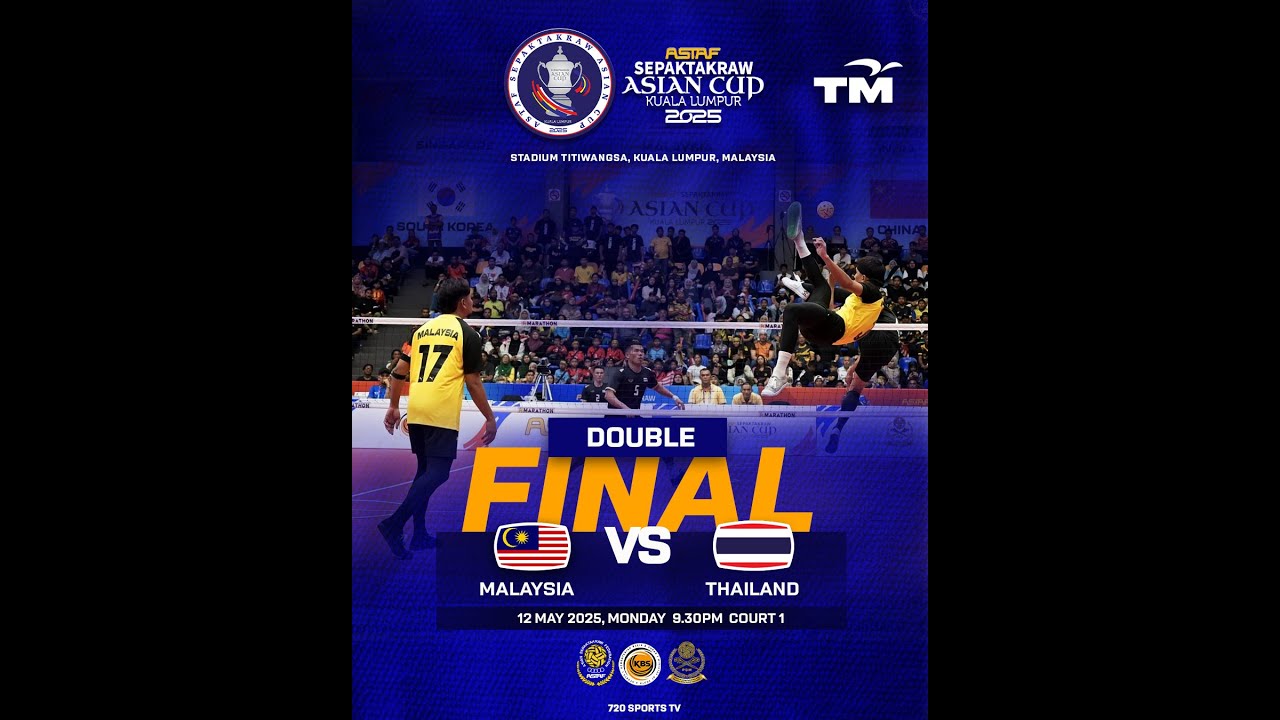 Malaysia VS Thailand - Double - ASTAF Sepaktakraw Asian Cup Kuala ...