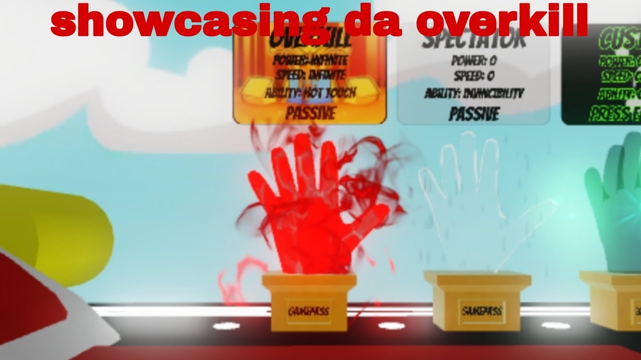 showcasing OVERKILL |Slap Battles| (average showcase lol) - YouTube