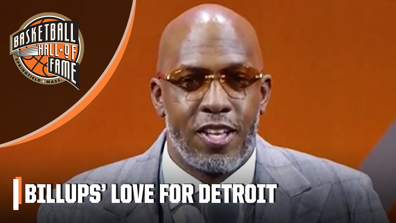 Chauncey Billups shows love to the Detroit Pistons in his Hall of Fame speech 🙌 | NBA on ESPN ...