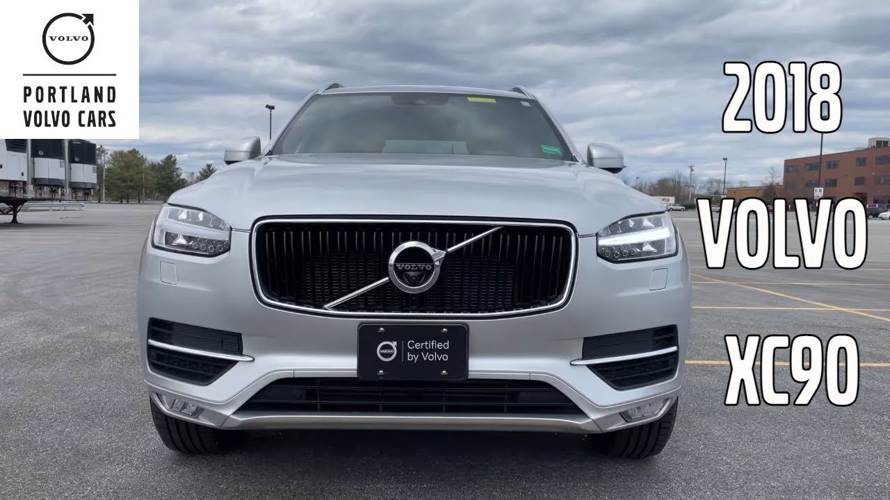Bright Silver Metallic 2018 Volvo XC90 T6 Momentum / Walkaround with ...