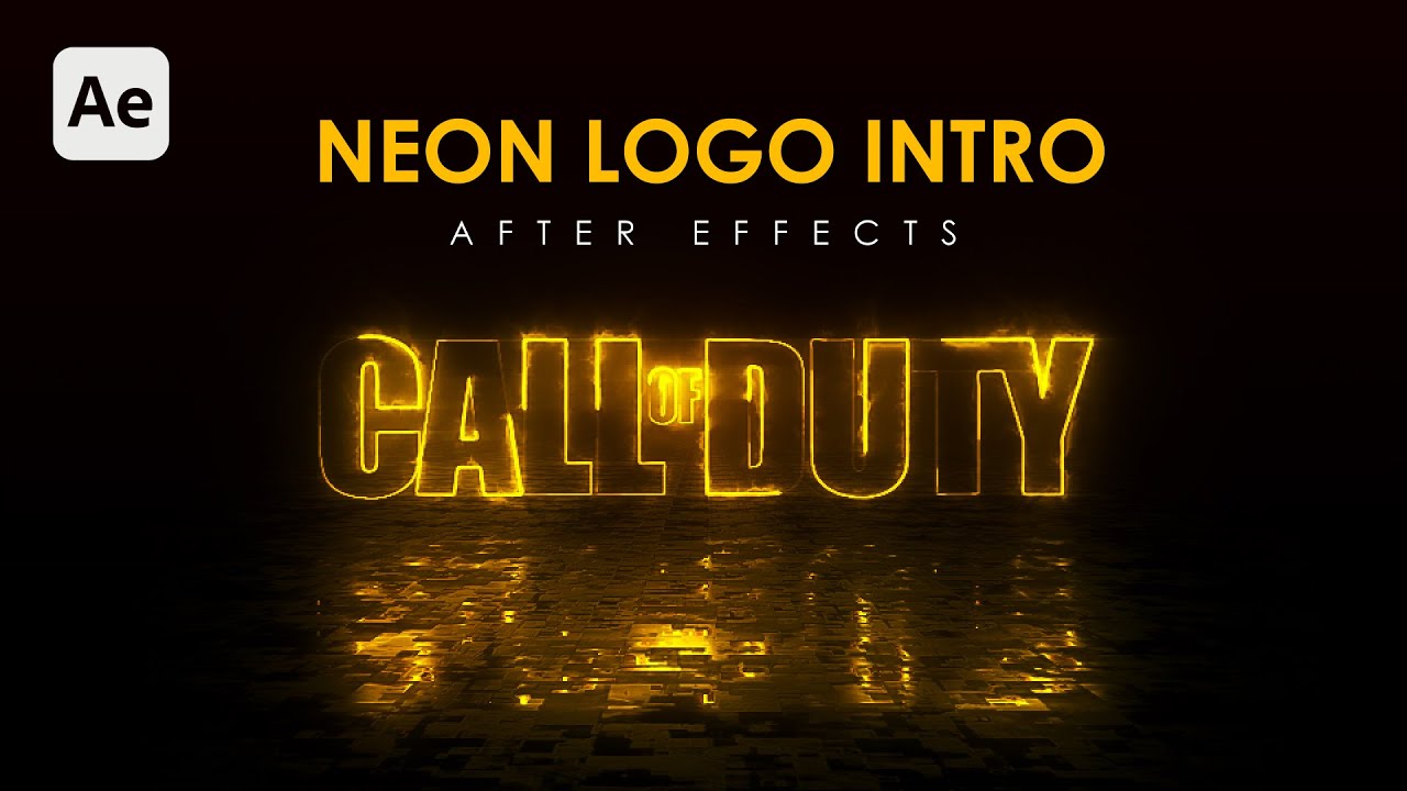 Neon Logo Intro ( Free Saber Plugin ) | After Effect Tutorial | Free ...