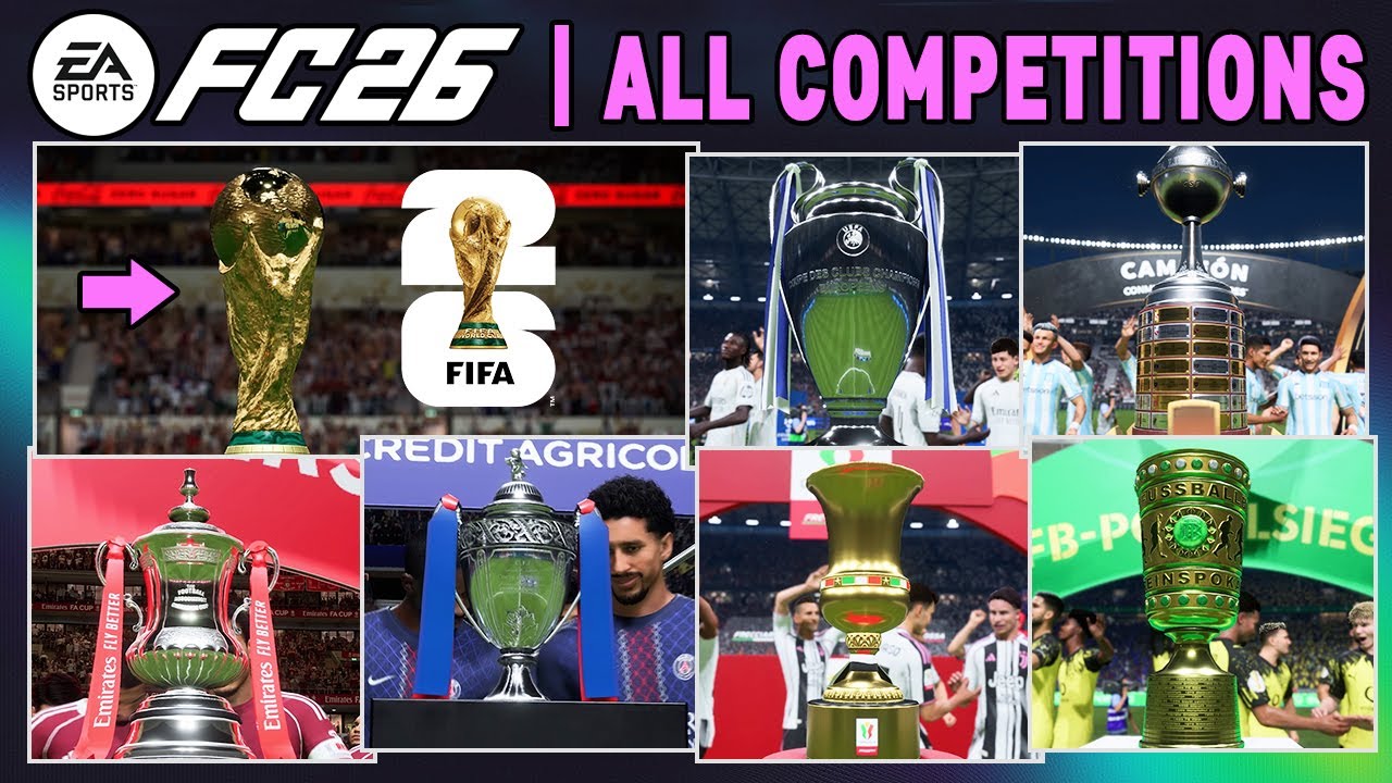 EA SPORTS FC 26 | ALL 27 LICENSED COMPETITIONS - MANY NEW - YouTube