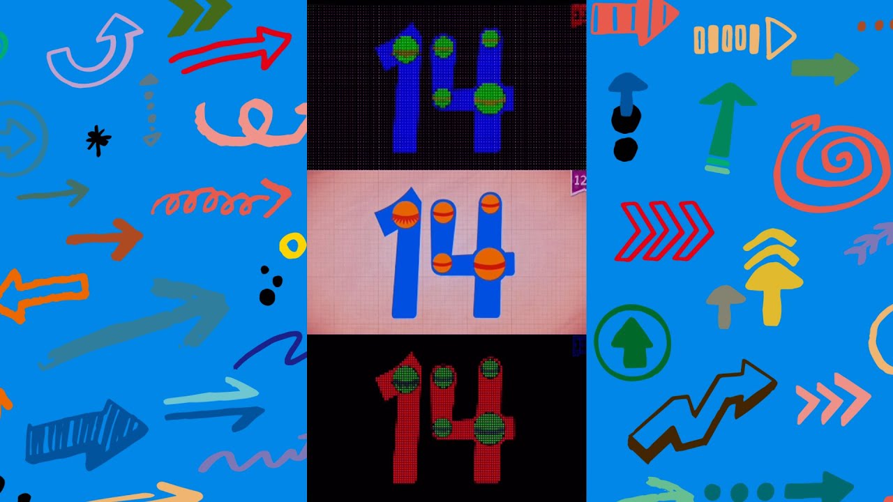 Endless Numbers Count 14, Inversions Color Effect, Led Effect, G-major ...