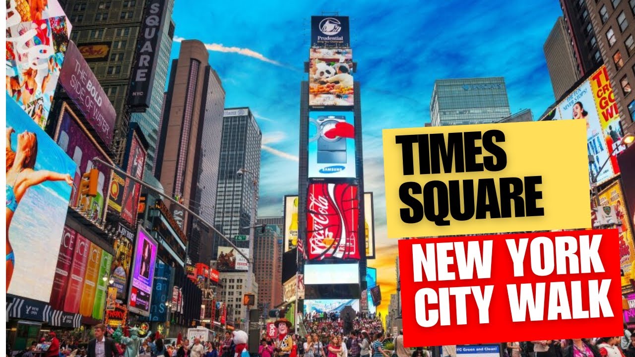 Walking Around Times Square, New York City - Walking Tour in 4K # ...
